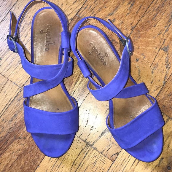 COCLICO | Shoes | Coclico Electric Blue Wedges Size 39 | Poshmark